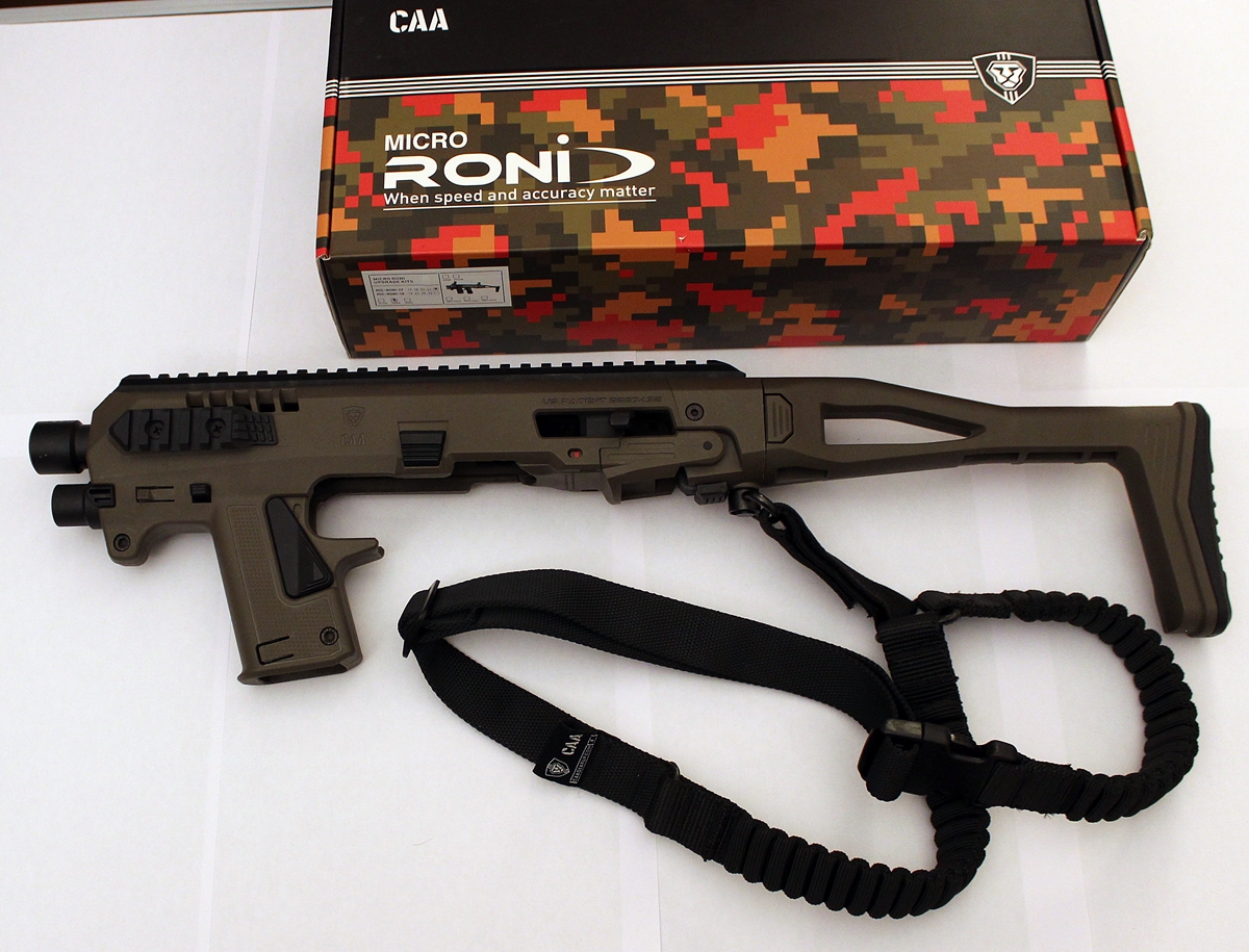 Glock 17 (ab Gen.3) CAA Tactical MICRO RONI Schaft in Olive/Grün - eGun