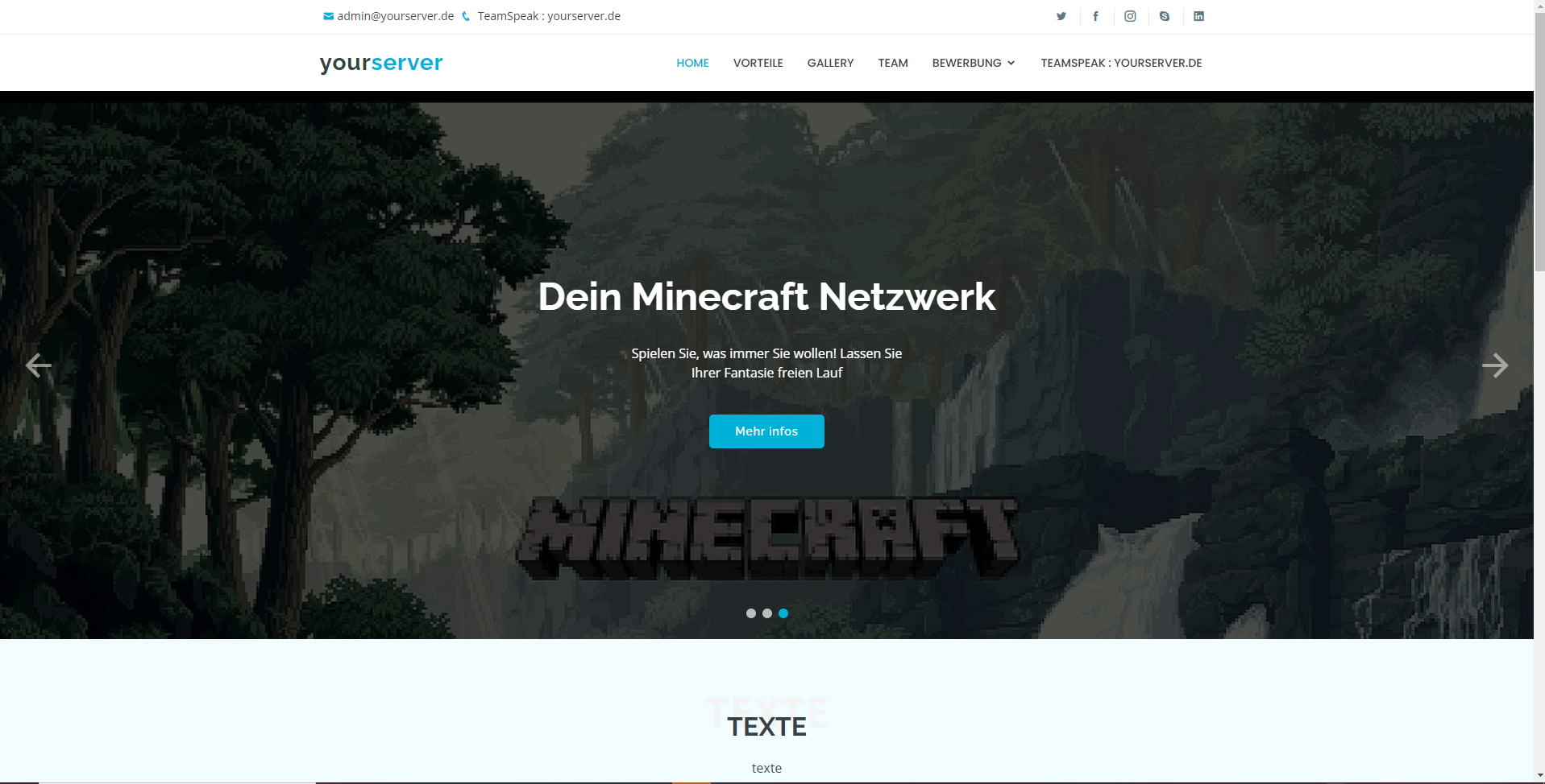 Minecraft Website template Free DOWNLOAD 2020 - 2022 | SpigotMC - High ...