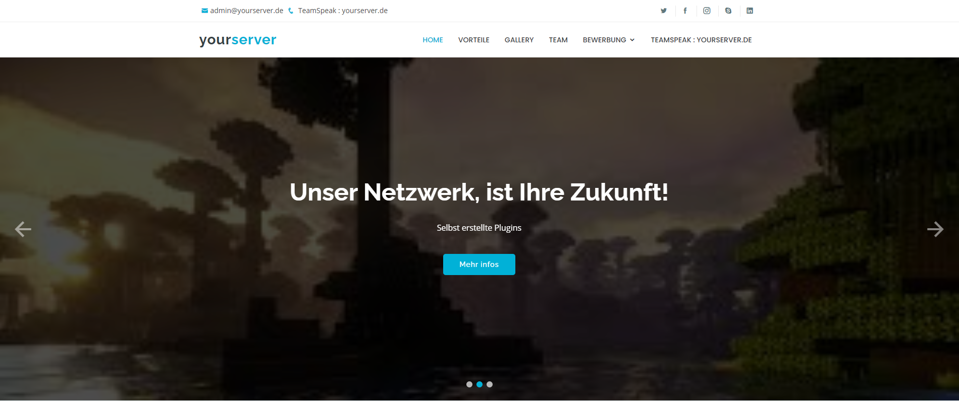 Minecraft Website template Free DOWNLOAD 2020 - 2022 | SpigotMC - High ...